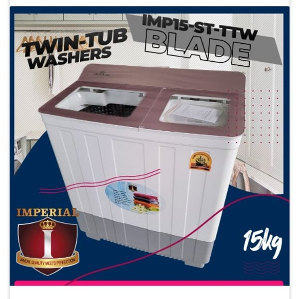 IMPERIAL 15 KG TWIN TUB WASHER W/ STEEL DRUM "BLADE" » BarGAINSjam